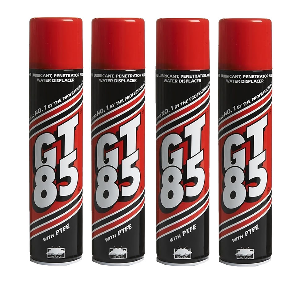 4 x GT85 SPRAY LUBE PTFE LUBRICANT PENETRATOR WATER DISPLACER CORROSION ...