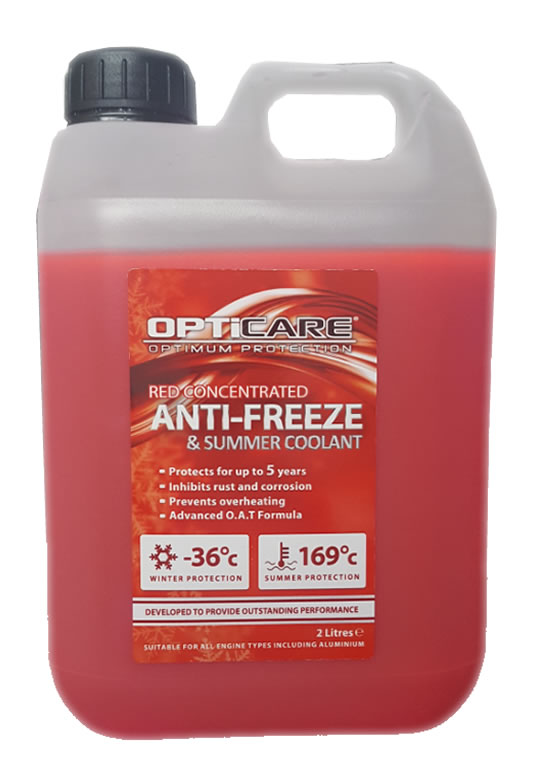 2 LITRE RED ANTIFREEZE SUMMER COOLANT ENGINE ANTI FREEZE CONCENTRATE 2L ...