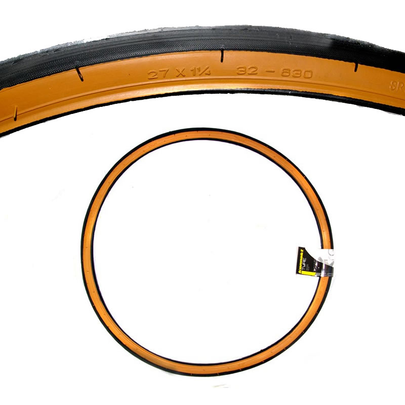 27" INCH x 1 1/4" ROAD RACE RACING BIKE CYCLE TYRE BICYCLE AMBER WALL ...